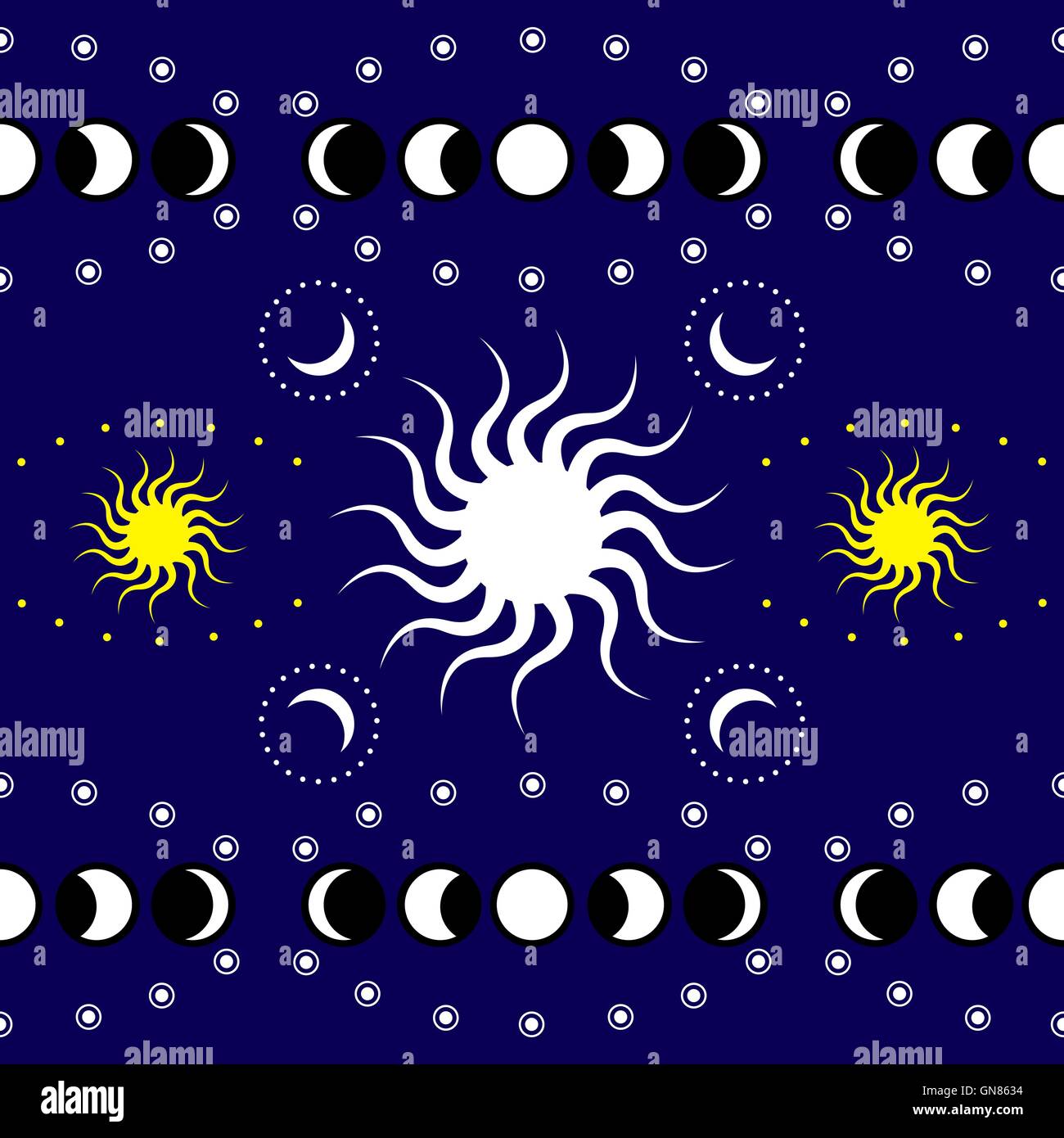 Seamless moon Stock Vector Images - Alamy