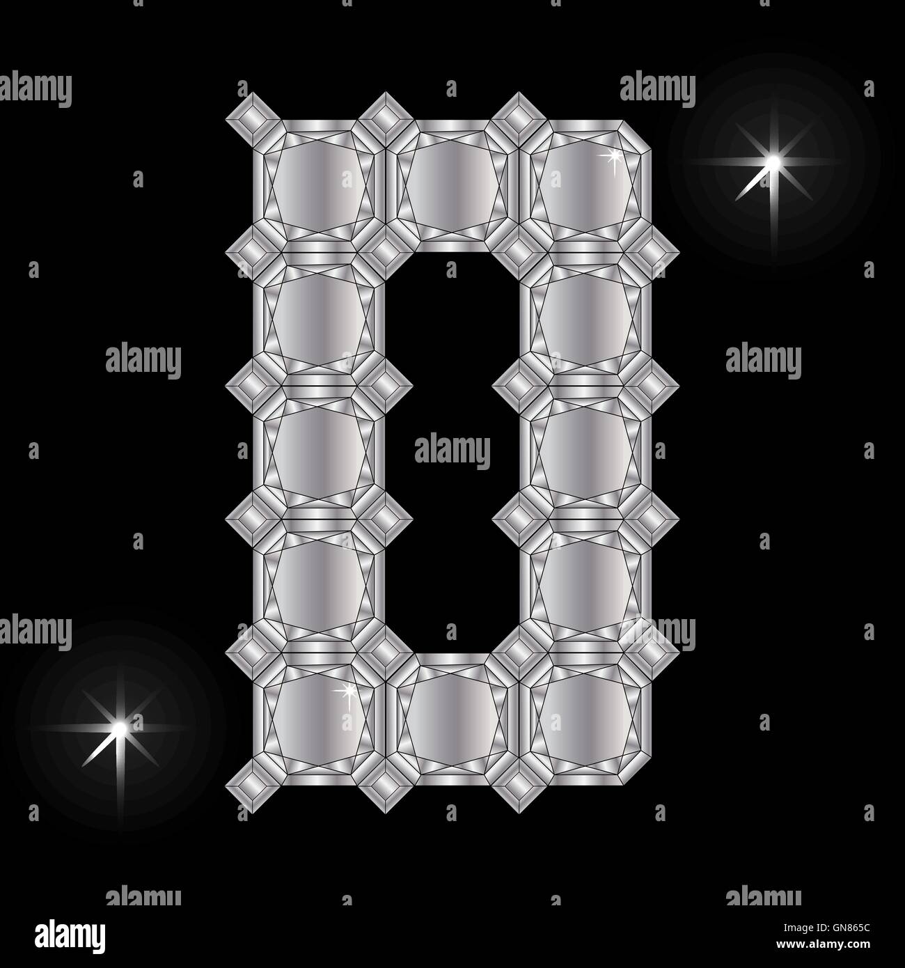 Metal letter D. Gemstone. Geometric shapes Stock Vector Image & Art - Alamy