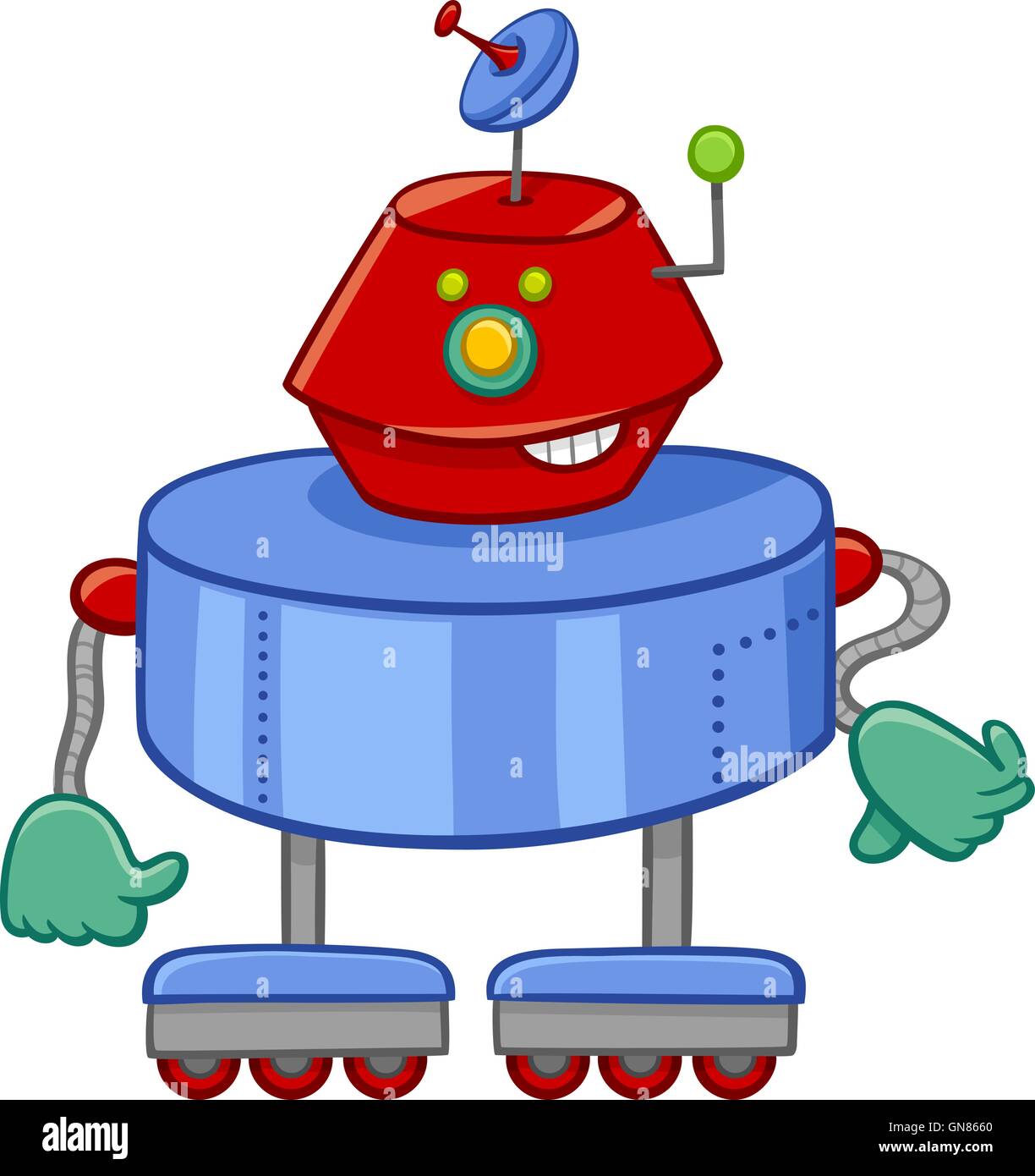 funny robot cartoon character Stock Vector Image & Art - Alamy
