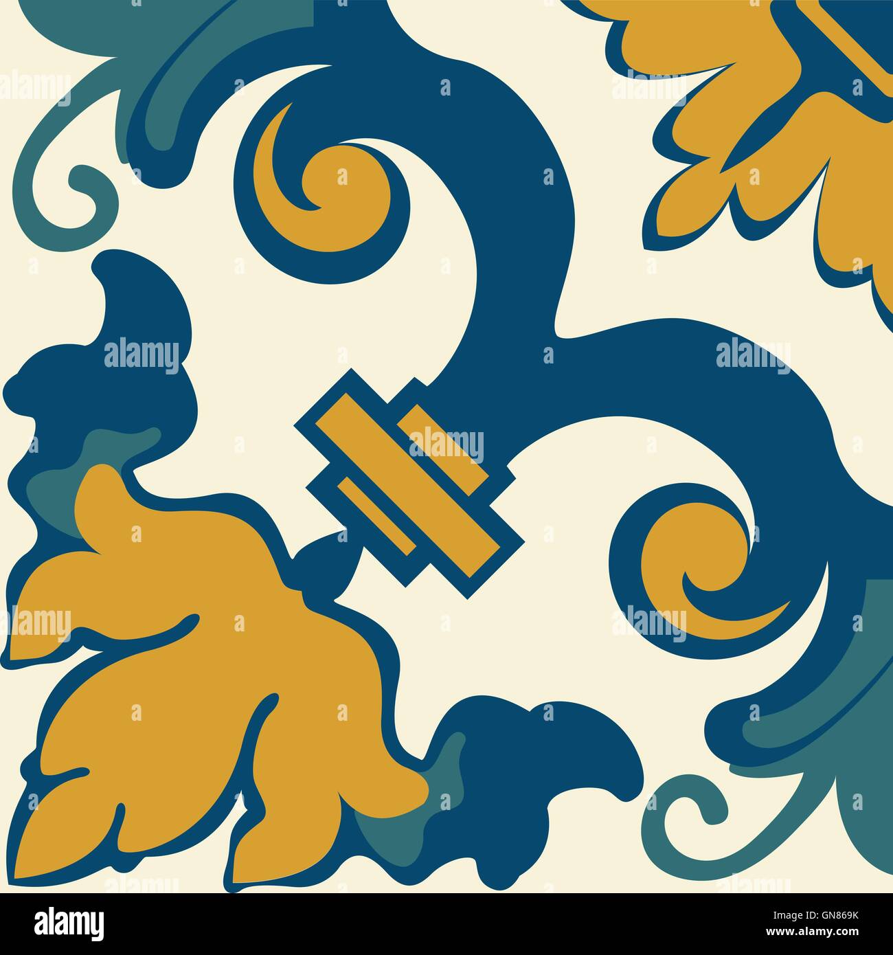 Vector ceramic tiles with seamless pattern Stock Vector Image & Art - Alamy