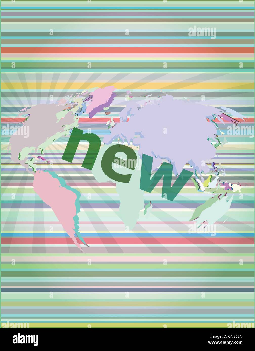 Education and learn concept: words new on digital screen vector ...