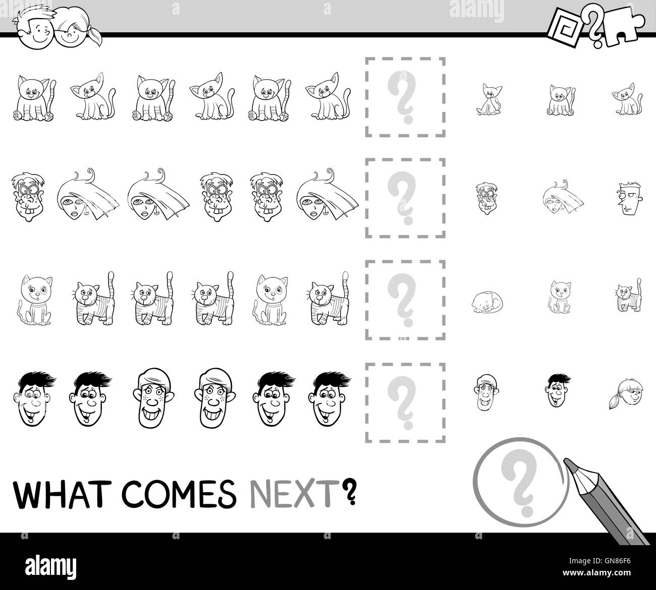 pattern game coloring book Stock Vector Image & Art - Alamy