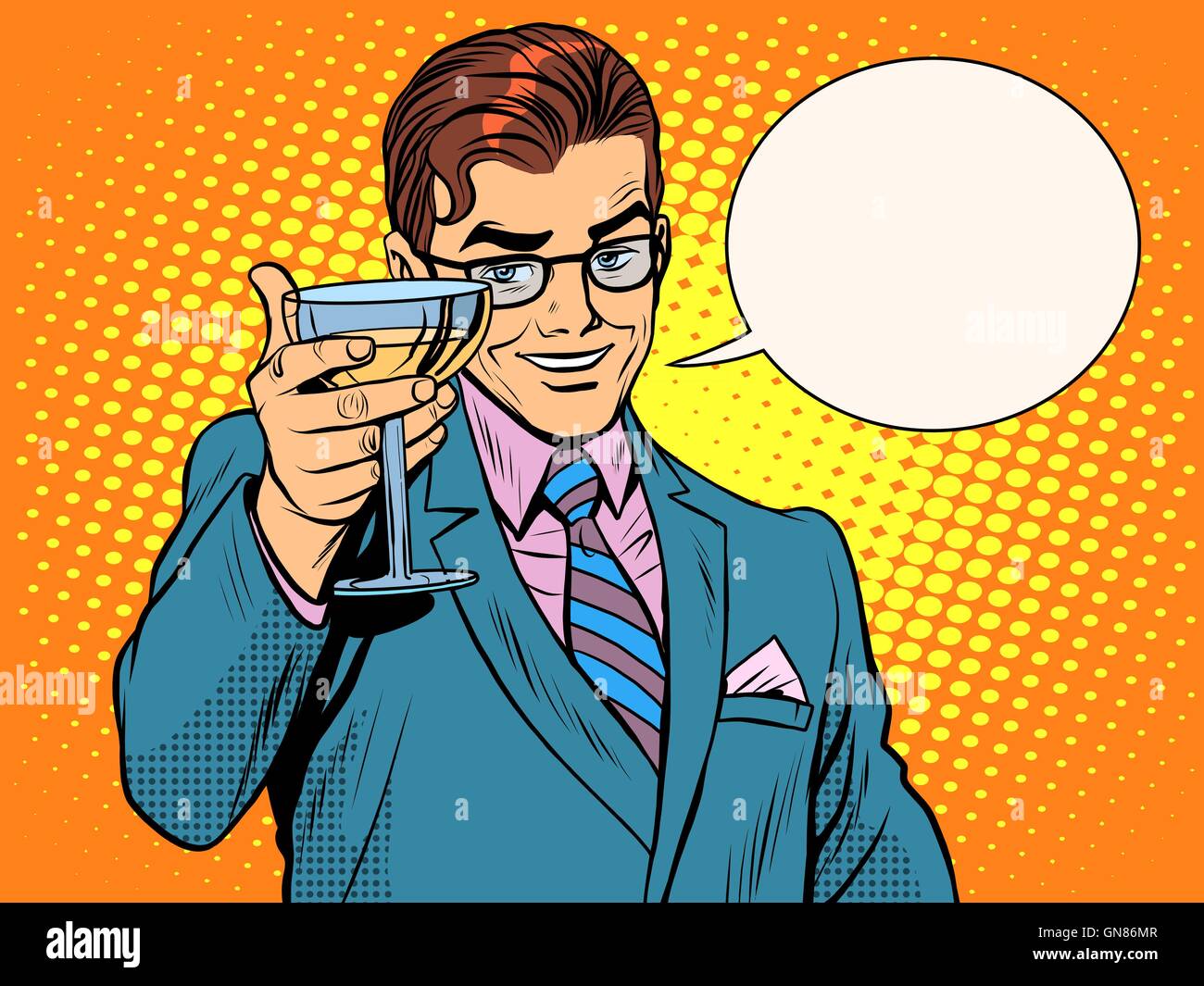 Businessman drinking alcohol Stock Vector Images - Alamy