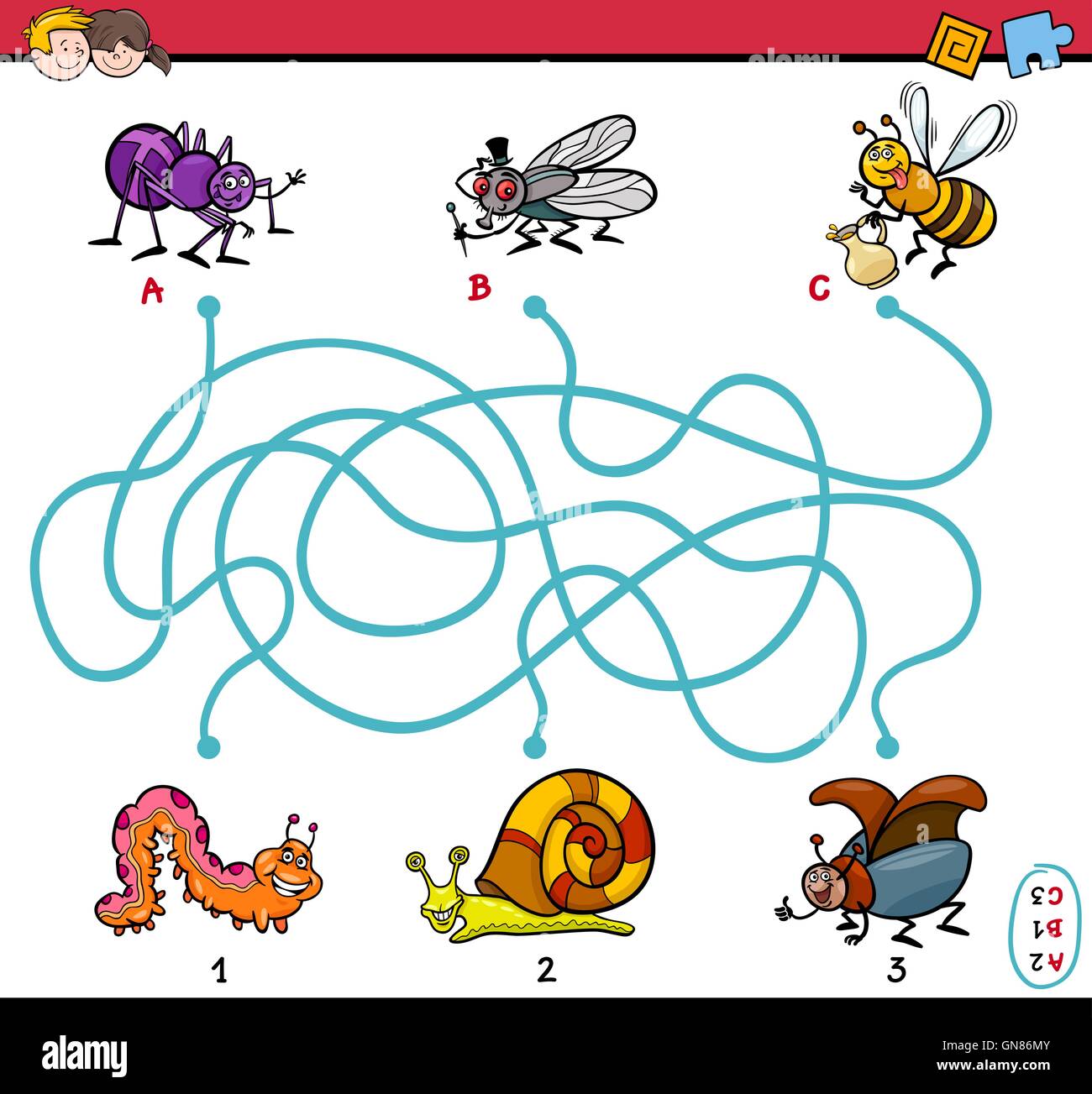 educational maze task for kids Stock Vector Image & Art - Alamy