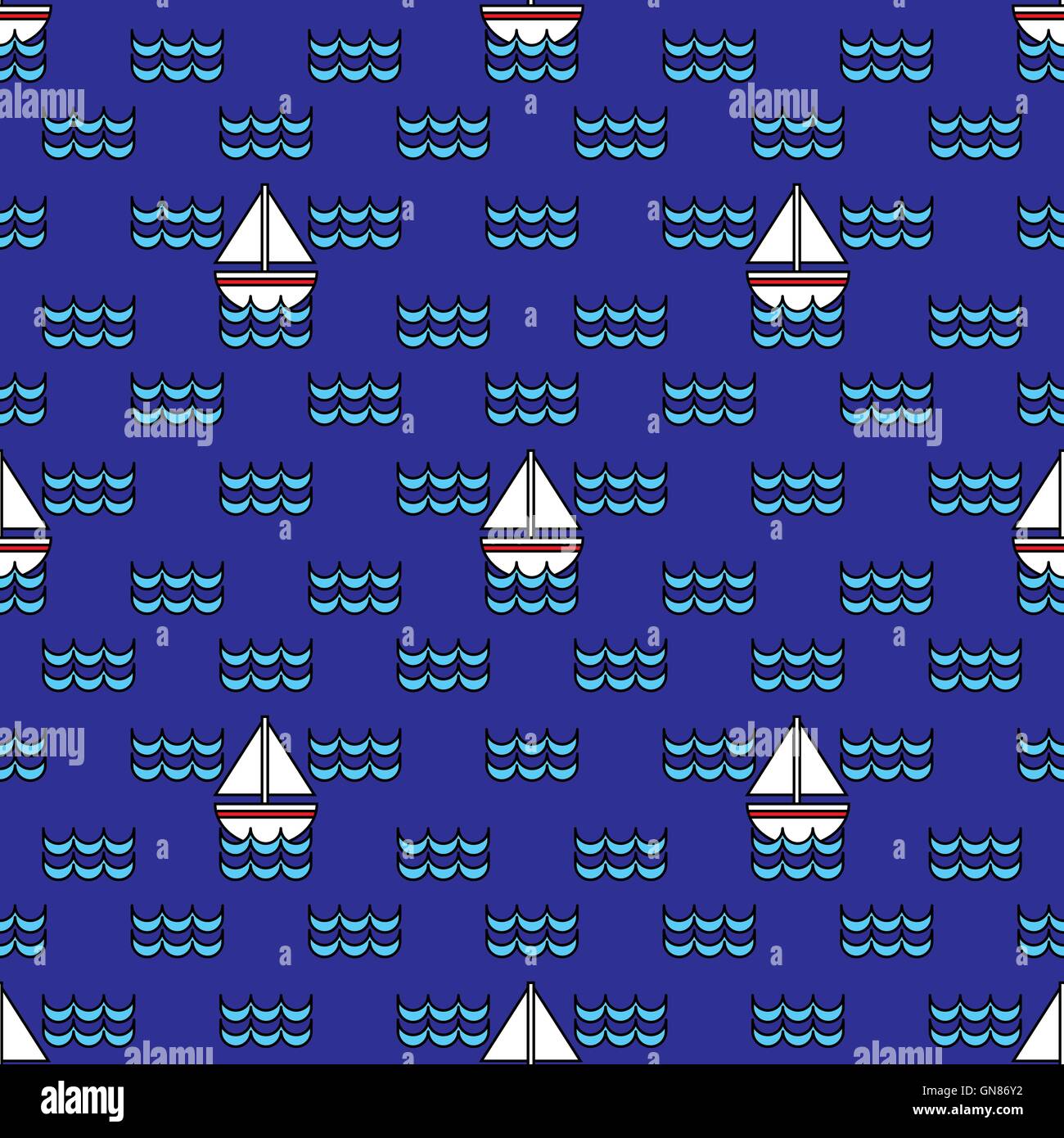 Sailboat pattern hi-res stock photography and images - Alamy