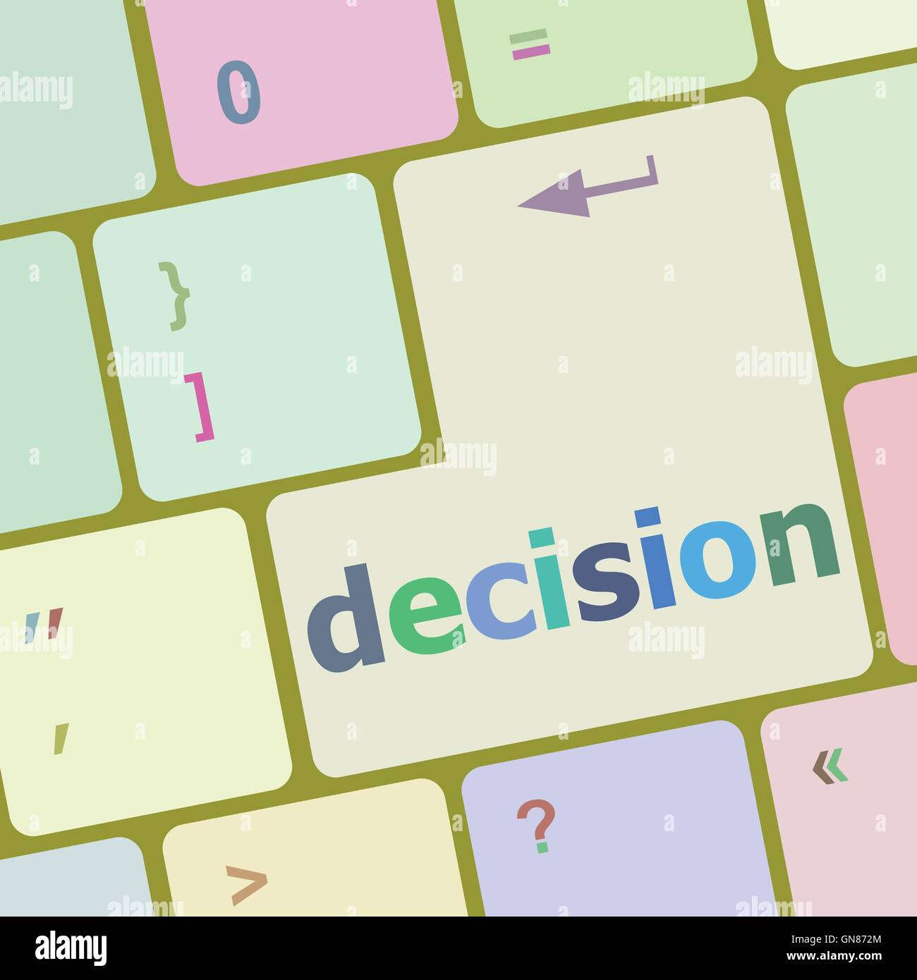 Finger on keyboard enter key Stock Vector Images - Alamy