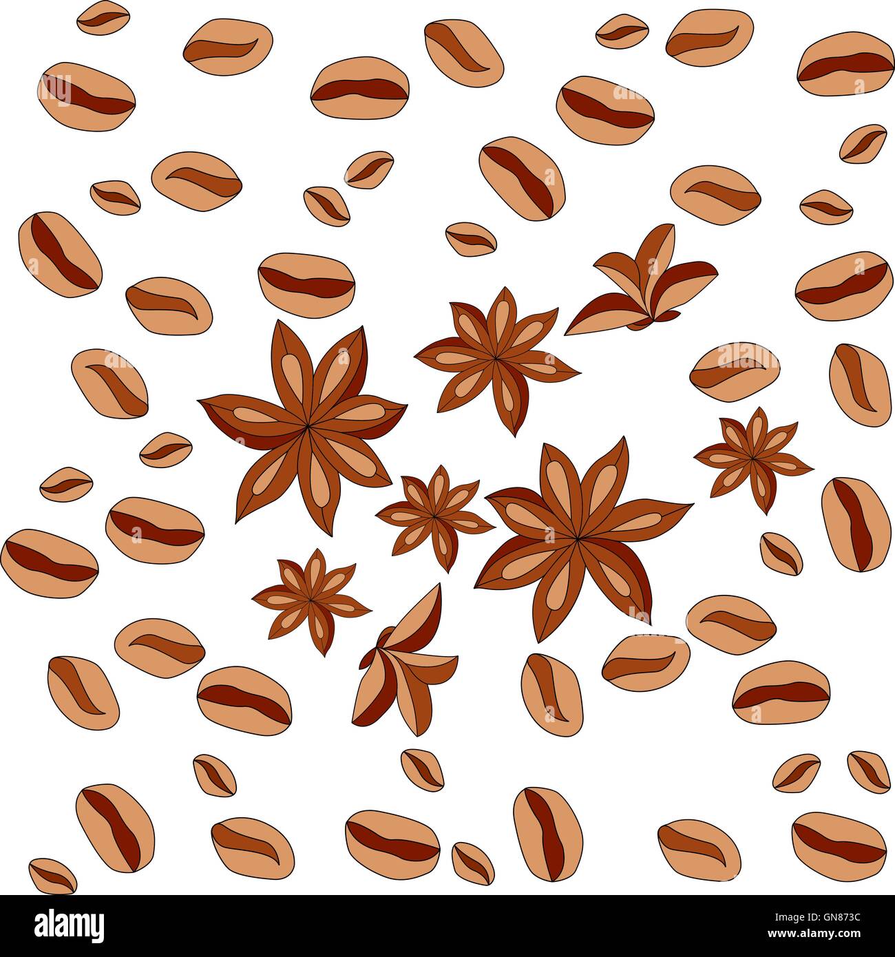 White star coffee Stock Vector Images - Alamy