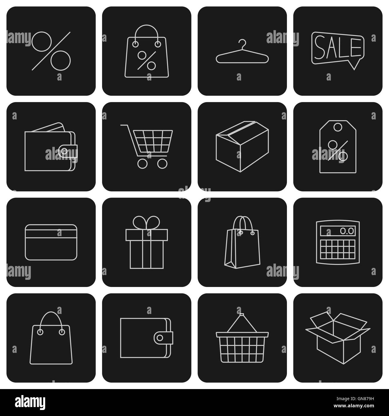 Icons purchase, vector illustration Stock Vector Image & Art - Alamy