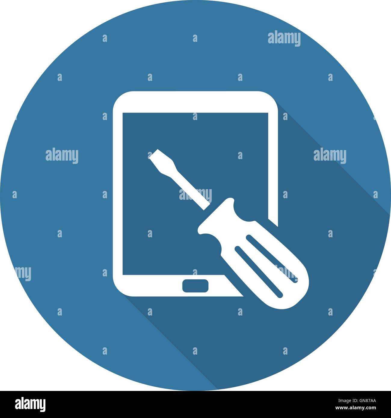 Tablet PC Repair Service Icon. Flat Design Stock Vector Image & Art - Alamy