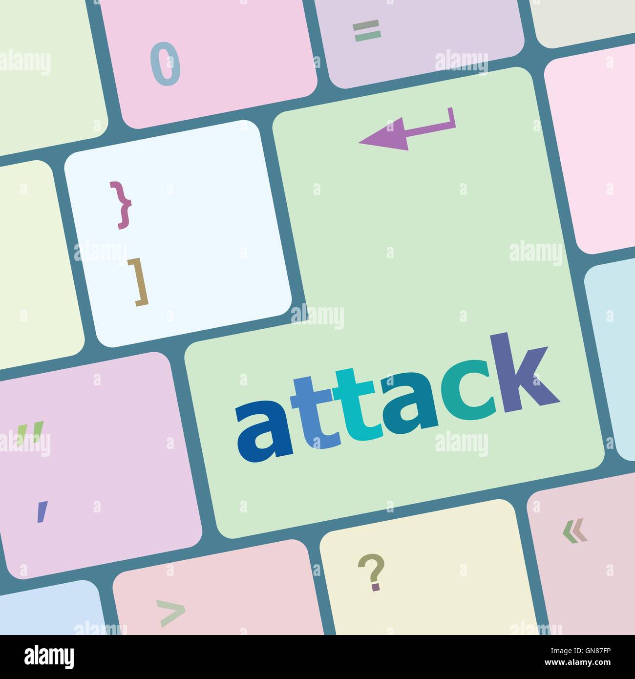 Virus button on computer Stock Vector Images - Alamy