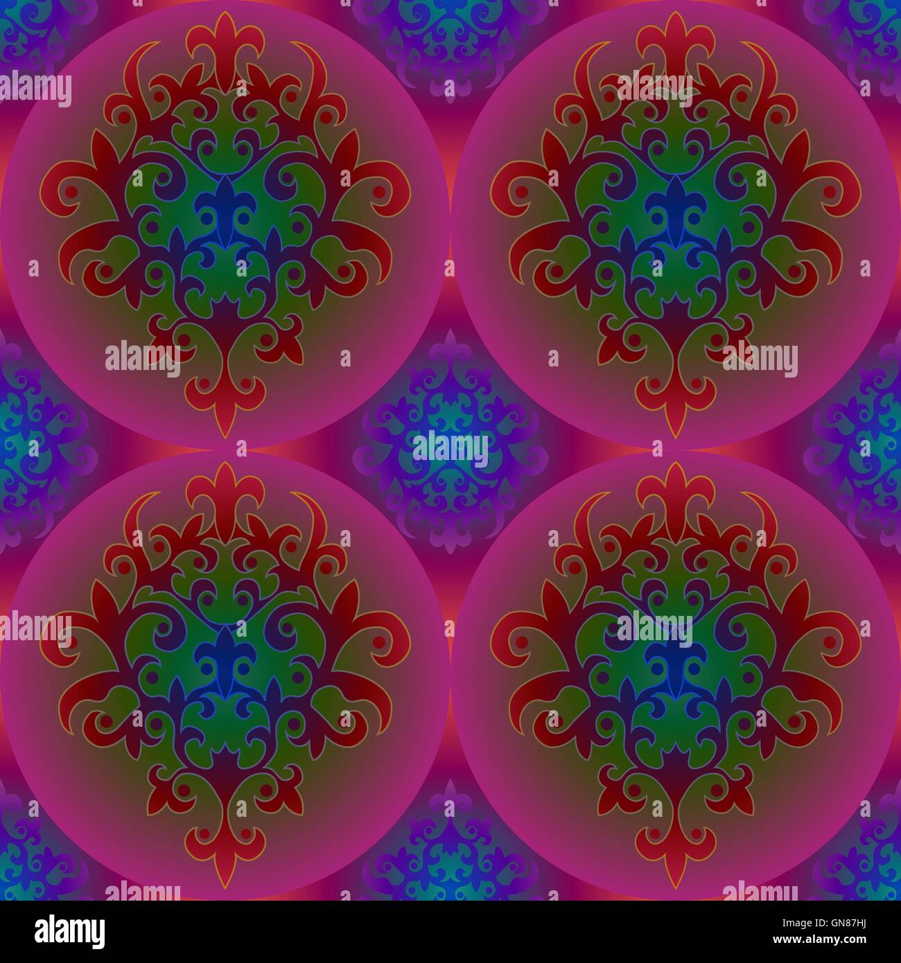 Seamless background pattern. Arabic floral motifs Stock Vector Image ...