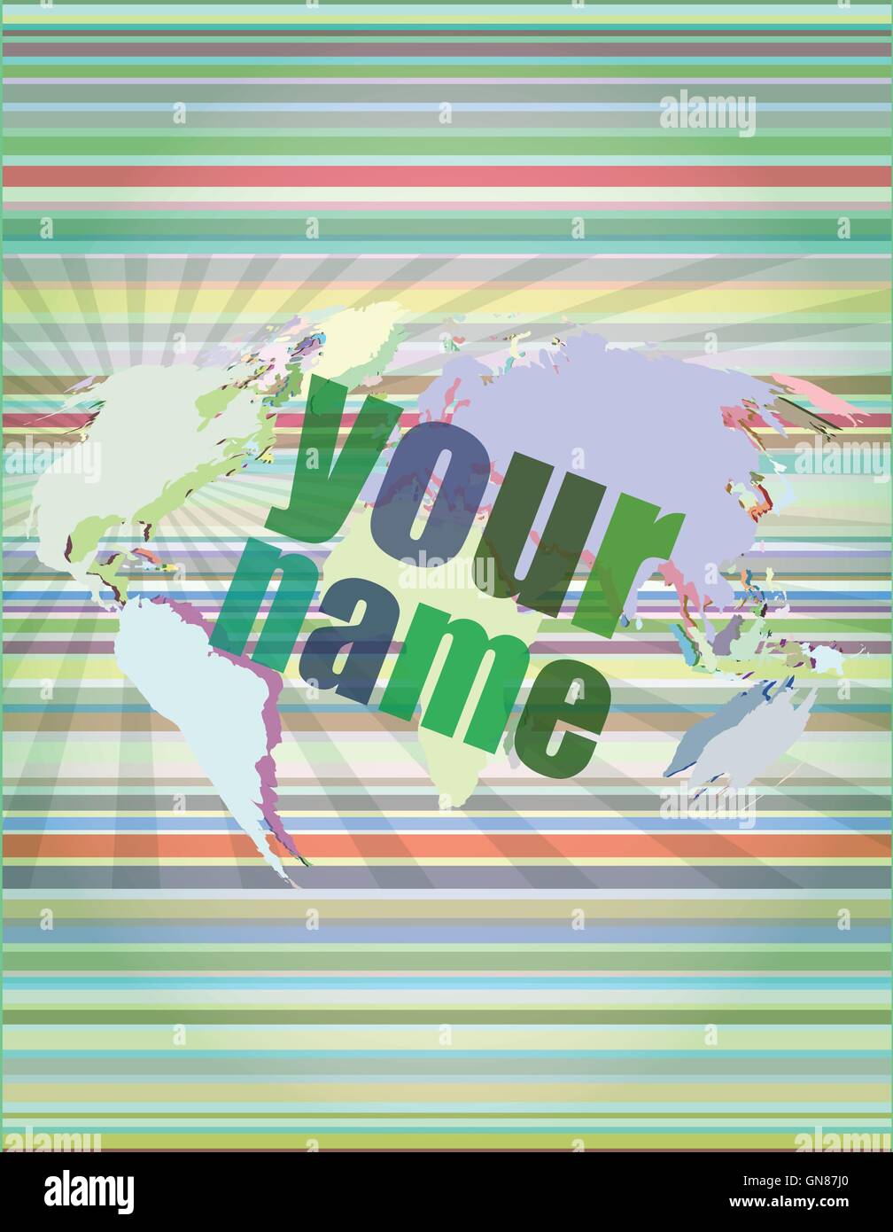 your name word on digital screen, social concept vector illustration ...
