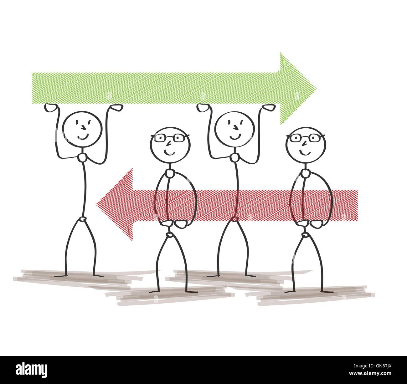 men and arrows Stock Vector Image & Art - Alamy