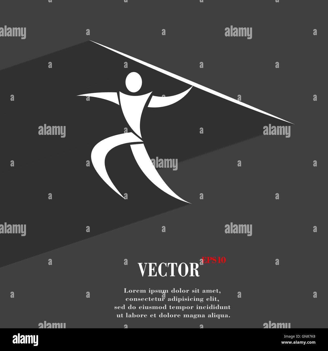 Summer sports javelin throw symbol Stock Vector Images - Alamy