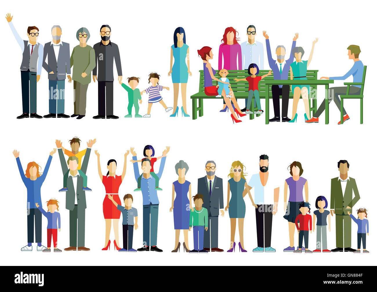 Family gathering generations Stock Vector Images - Alamy
