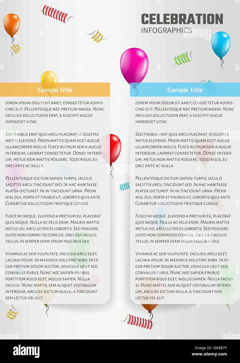 celebration infographics with balloons Stock Vector Image & Art - Alamy