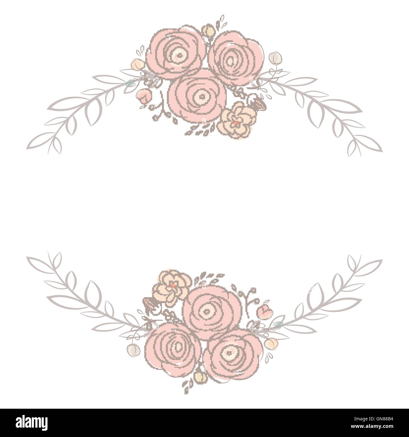 Vintage flower card Cut Out Stock Images & Pictures - Alamy