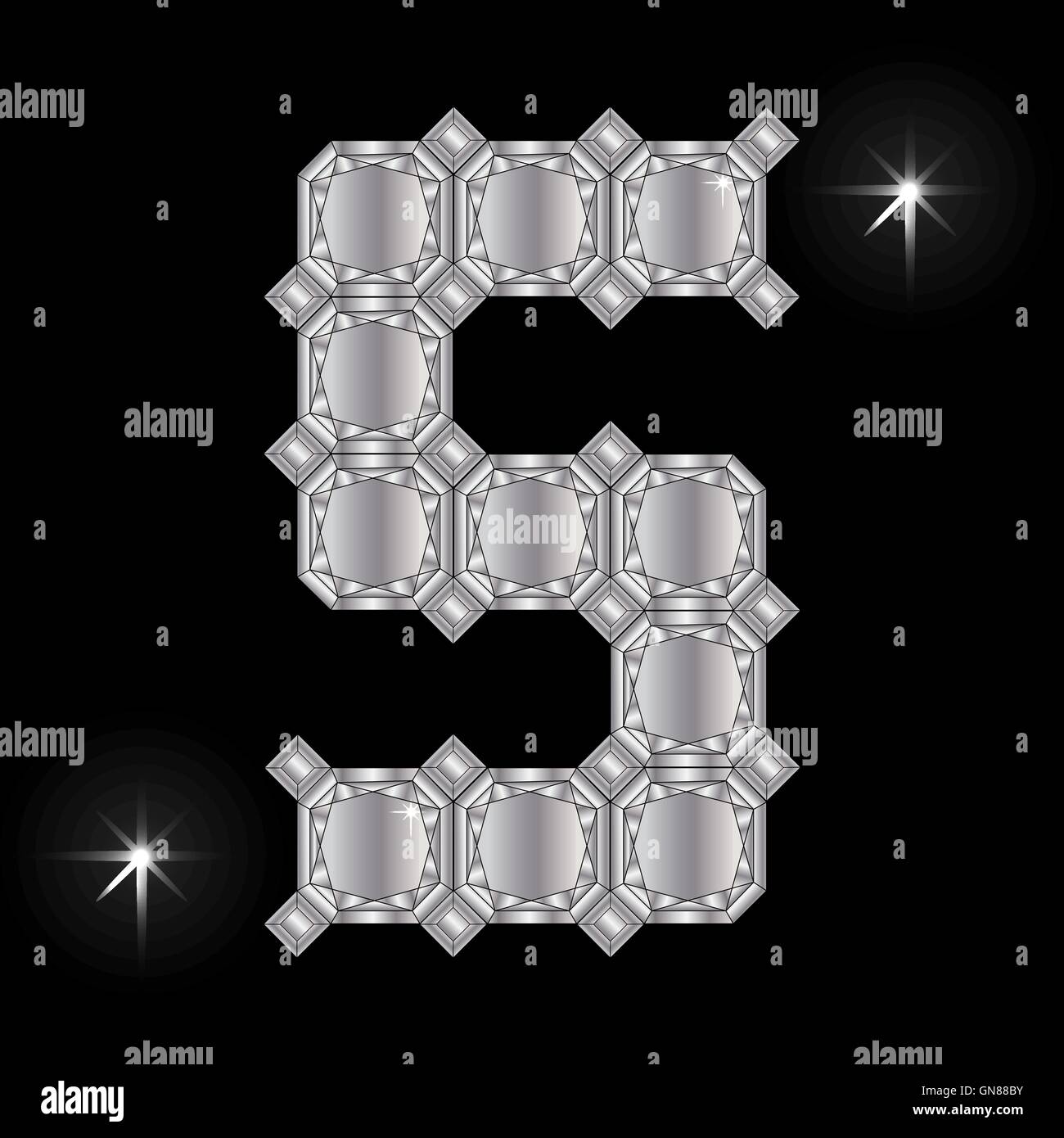 Metal letter S. Gemstone. Geometric shapes Stock Vector Image & Art - Alamy