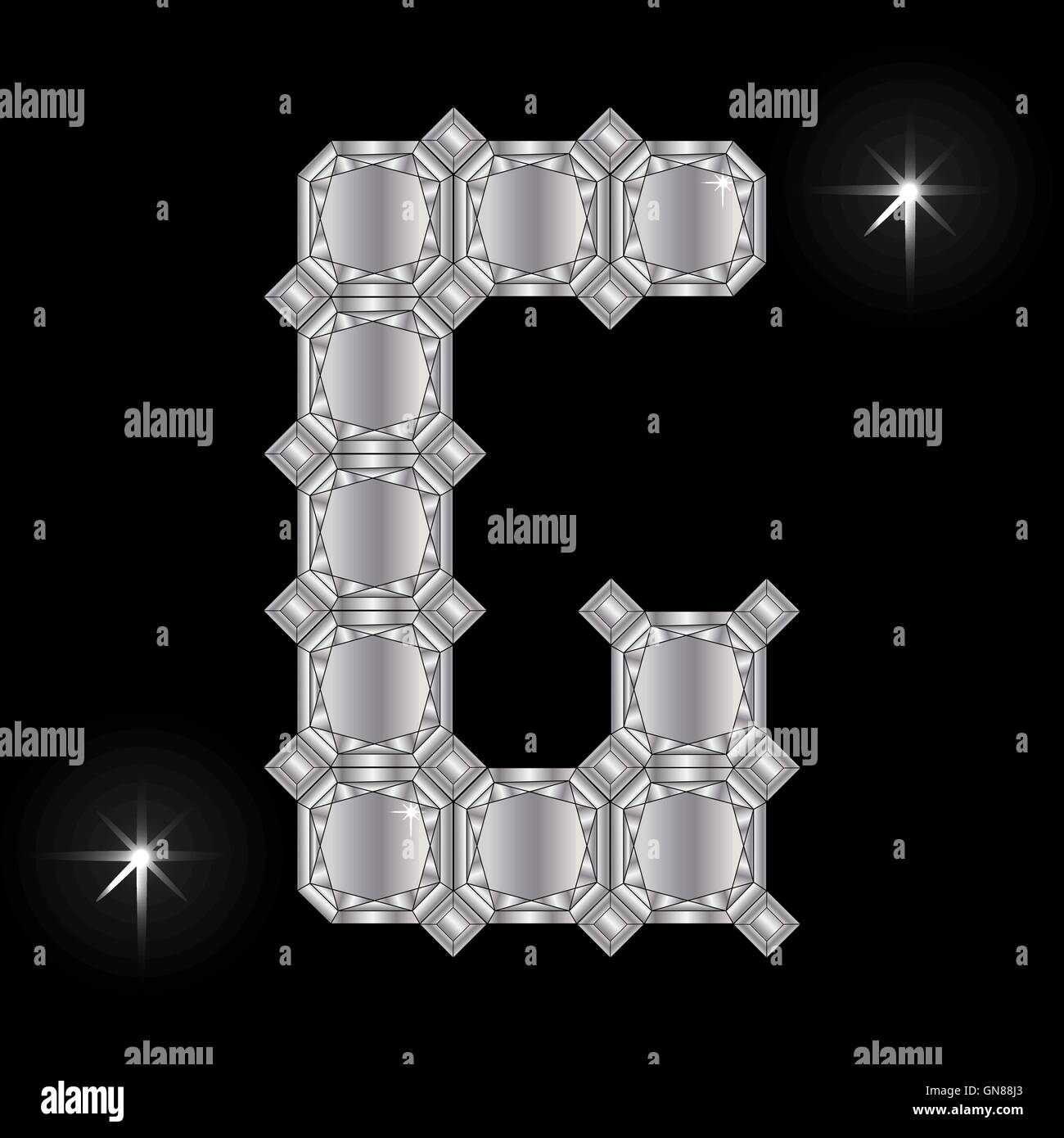 Metal letter G. Gemstone. Geometric shapes Stock Vector Image & Art - Alamy