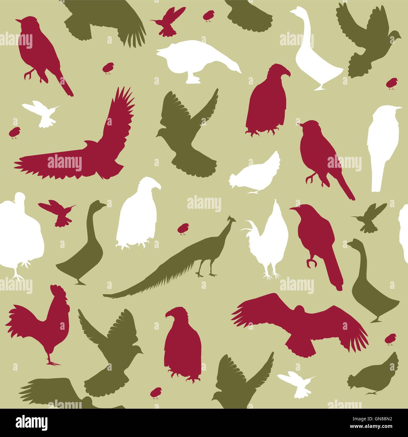 Birds Seamless Background Stock Vector Image & Art - Alamy