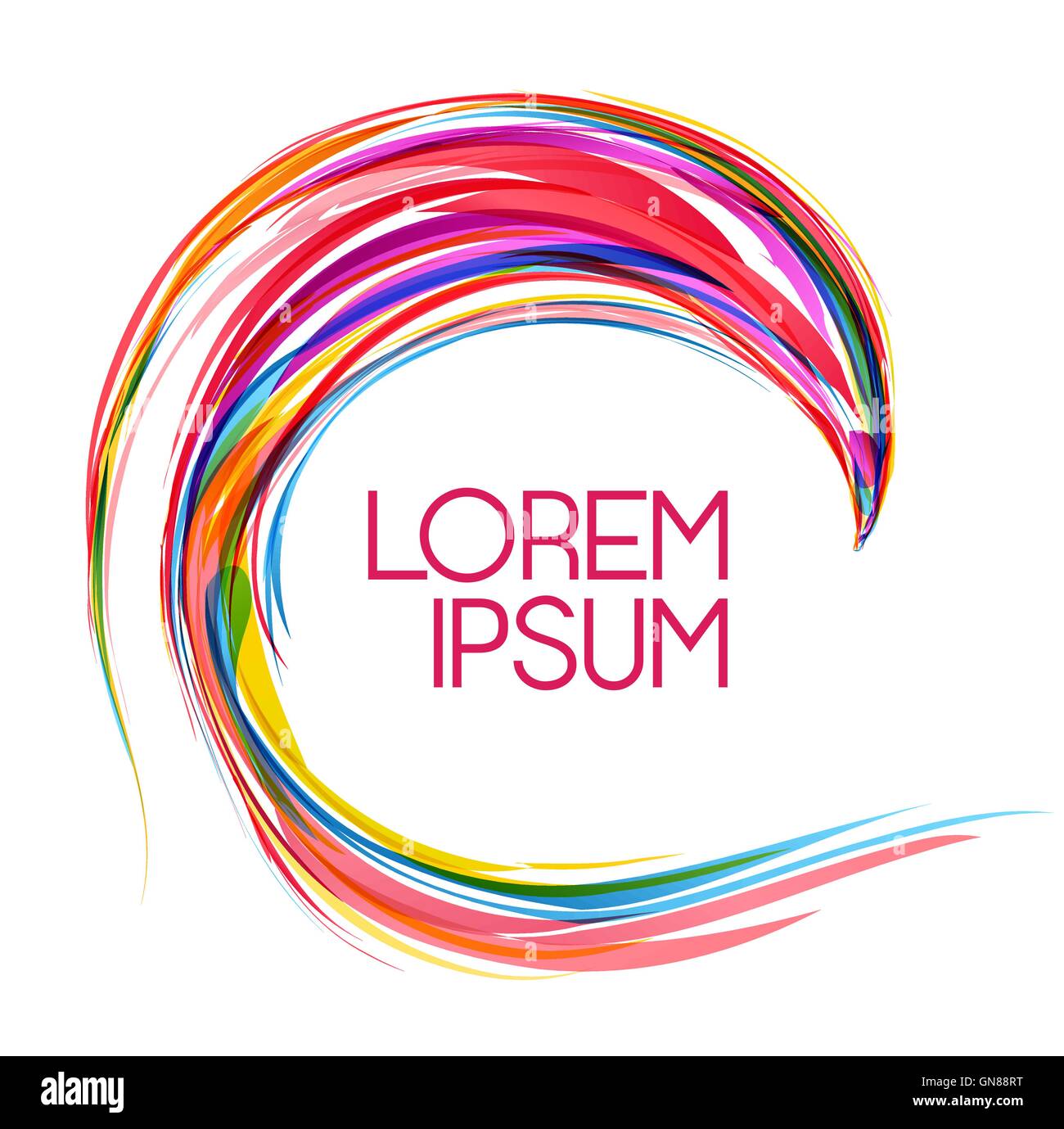 Wavy wave in round Stock Vector Images - Alamy