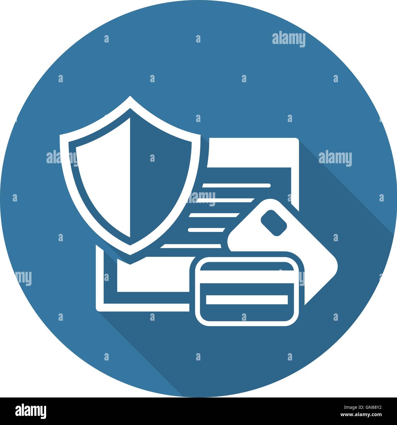 Secure Transaction Icon. Flat Design Stock Vector Image & Art - Alamy