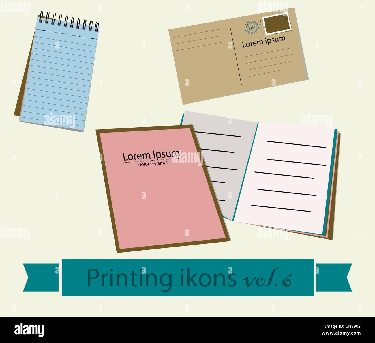 Print icons set6 Stock Vector Image & Art - Alamy