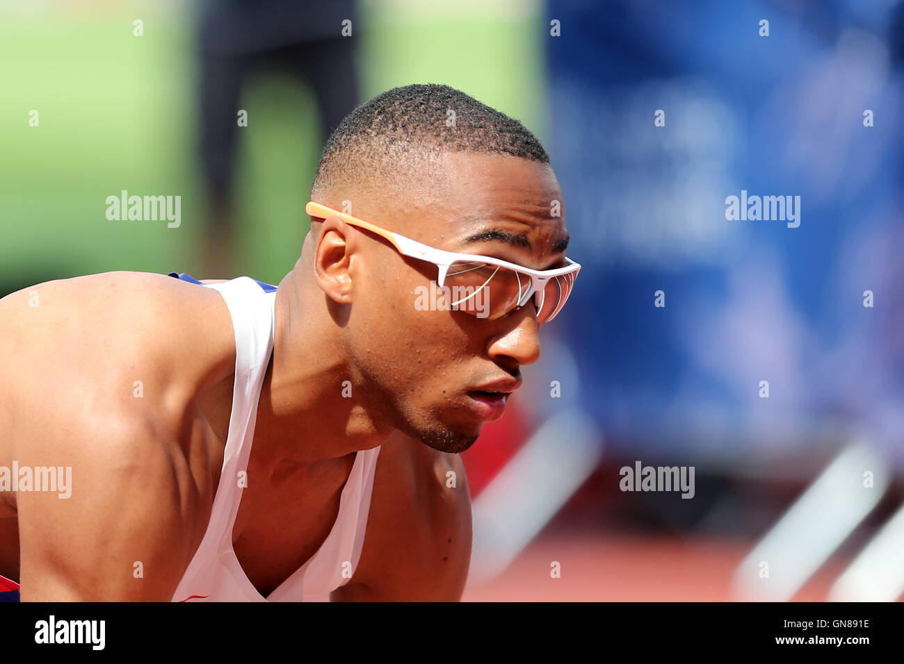 Matthew HUDSON-SMITH on the starting blocks of the Men's 400m at the ...