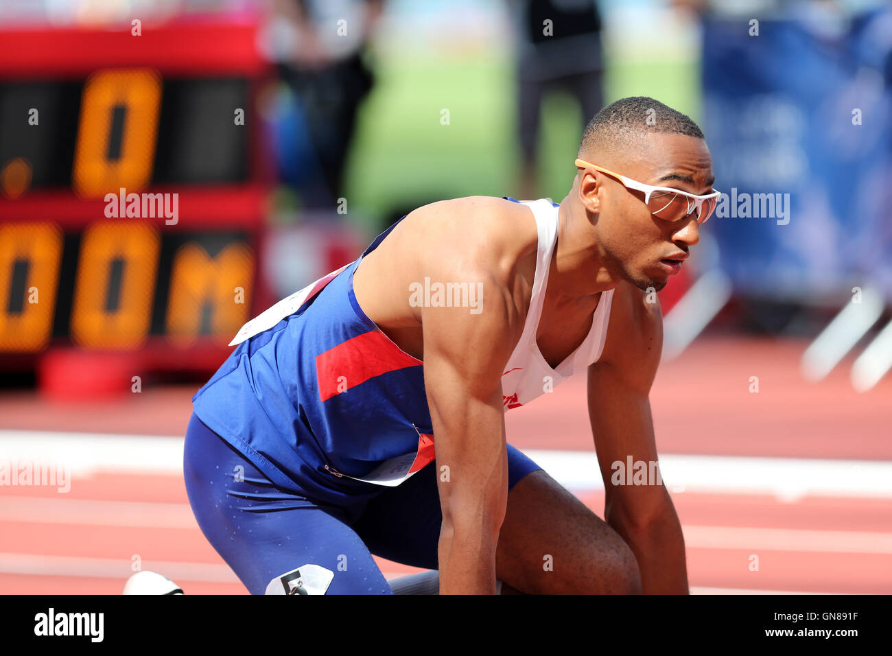 Matthew HUDSON-SMITH on the starting blocks of the Men's 400m at the ...