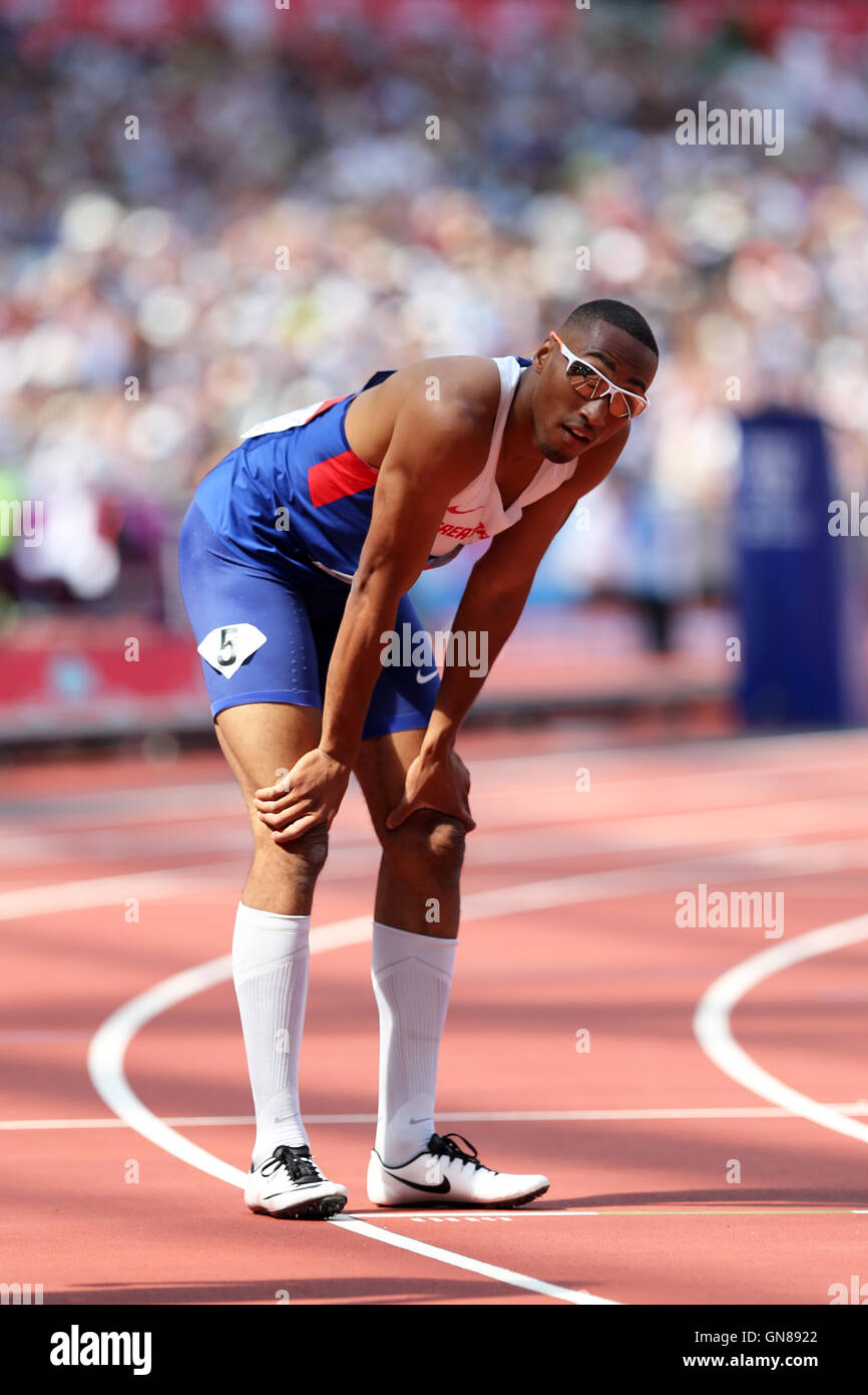 Matthew HUDSON-SMITH competing in the Men's 400m at the IAAF Diamond ...