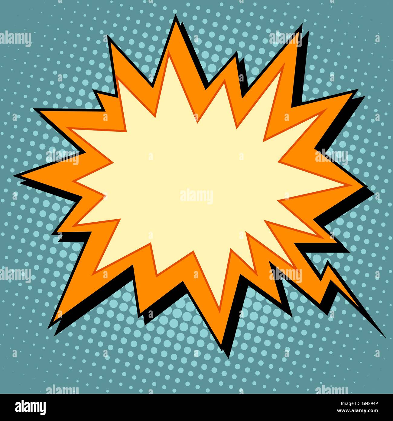 Explosion Comic Bubble Retro Background For Text Stock Vector Image