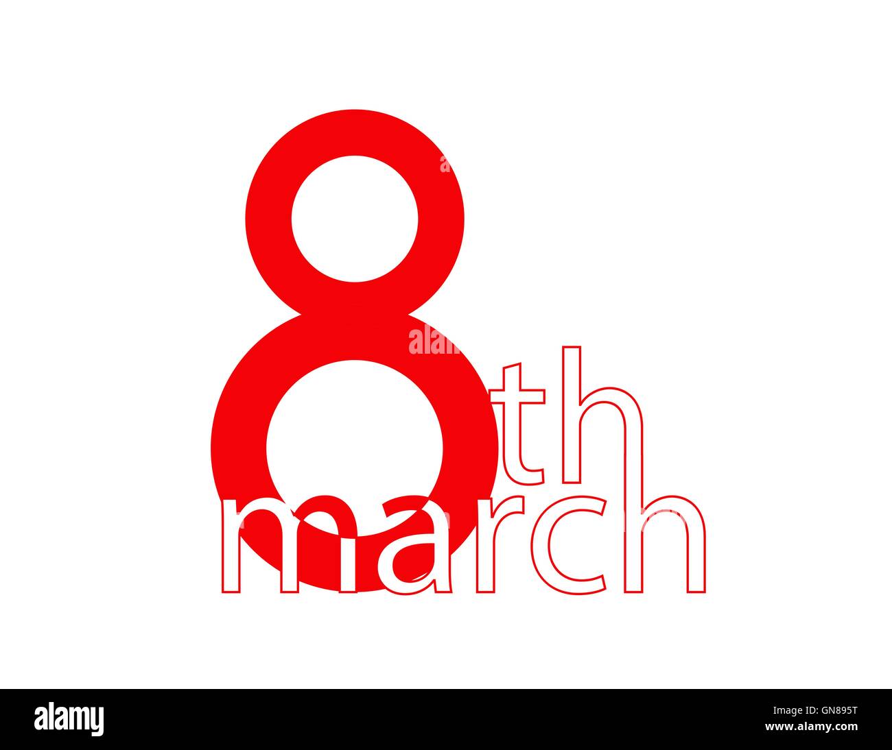 8 march card. flat. vector Stock Vector Image & Art - Alamy