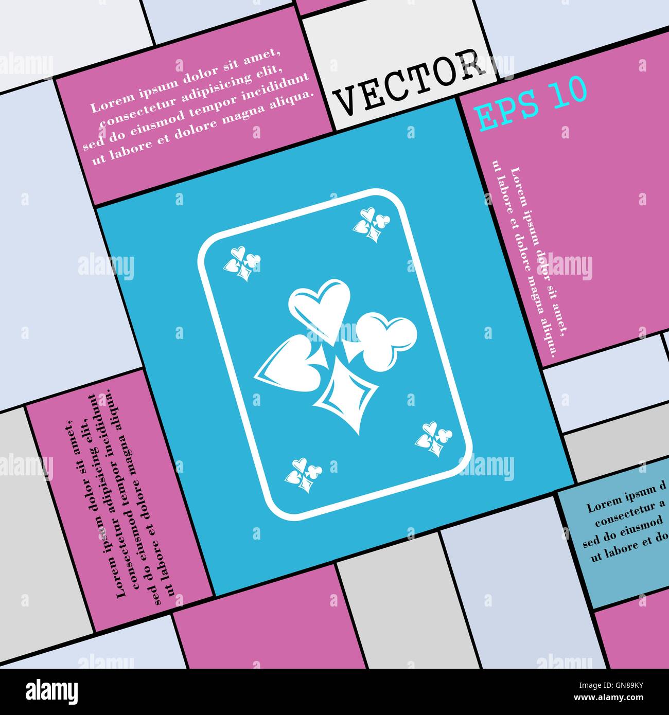 game cards icon sign. Modern flat style for your design. Vector Stock ...