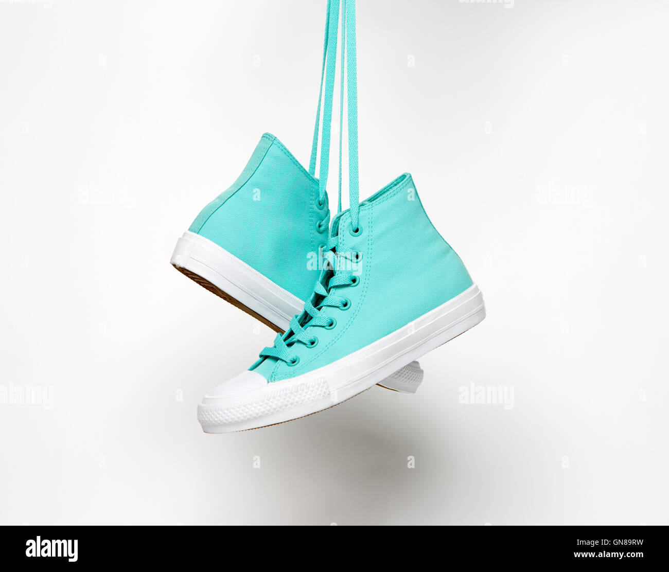 blue shoes isolated on white background Stock Photo - Alamy
