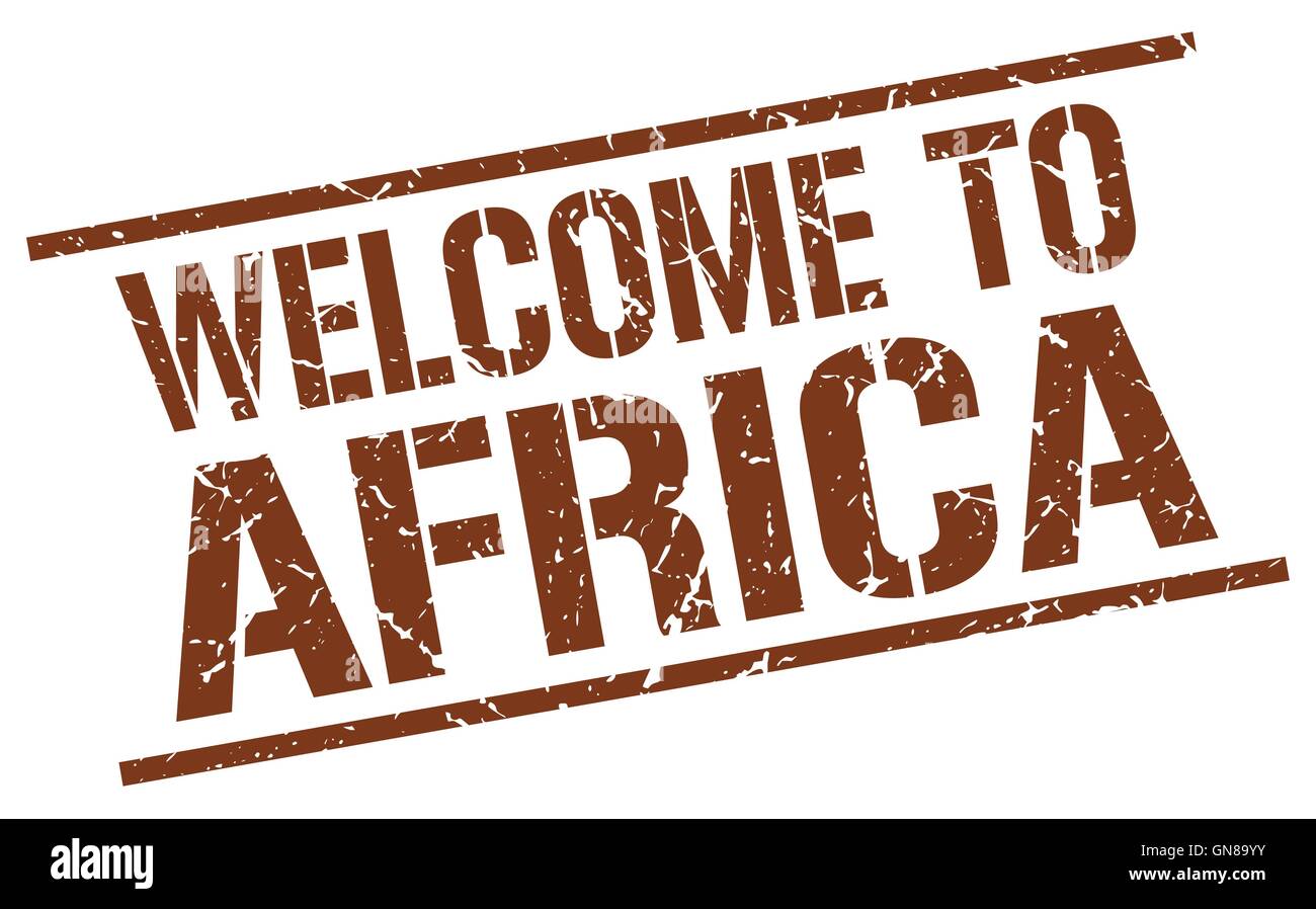 Welcome africa stamp Stock Vector Images - Alamy