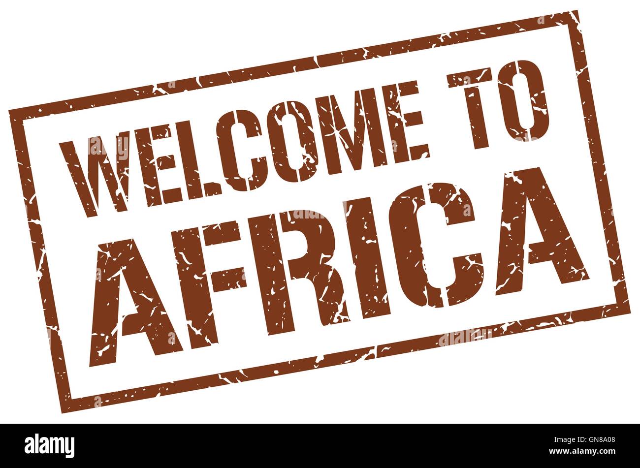 Welcome africa stamp Stock Vector Images - Alamy