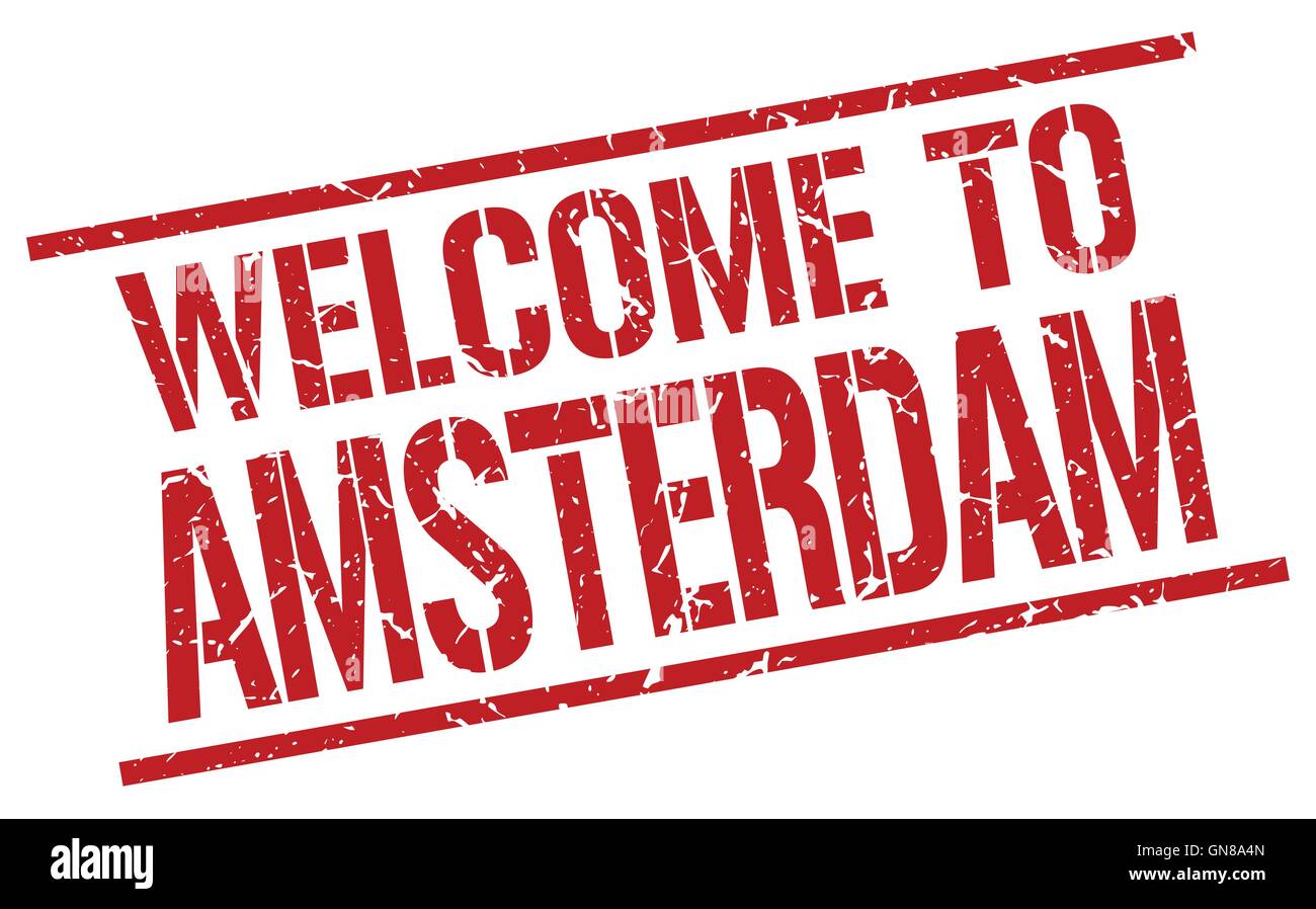 welcome to Amsterdam stamp Stock Vector Image & Art - Alamy