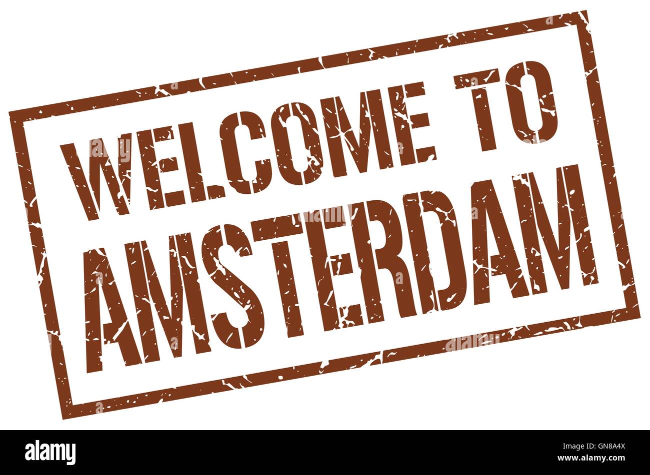 welcome to Amsterdam stamp Stock Vector Image & Art - Alamy