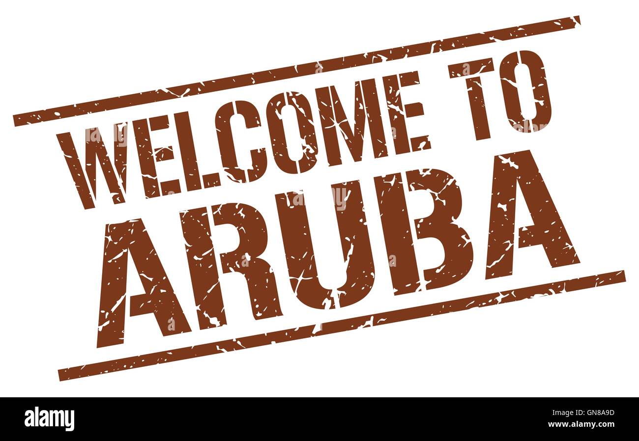 welcome to Aruba stamp Stock Vector Image & Art - Alamy