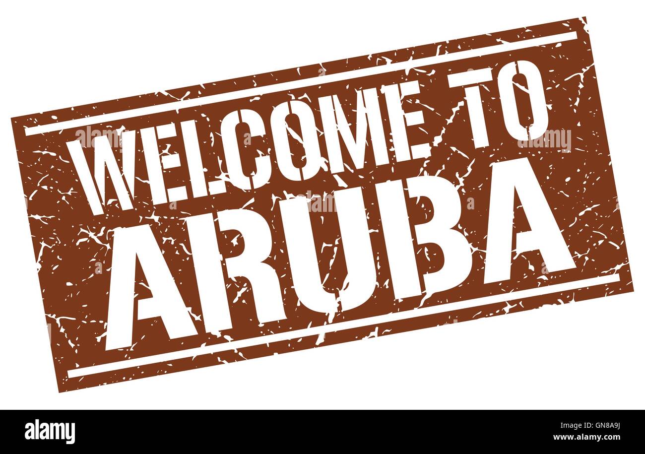 welcome to Aruba stamp Stock Vector Image & Art - Alamy