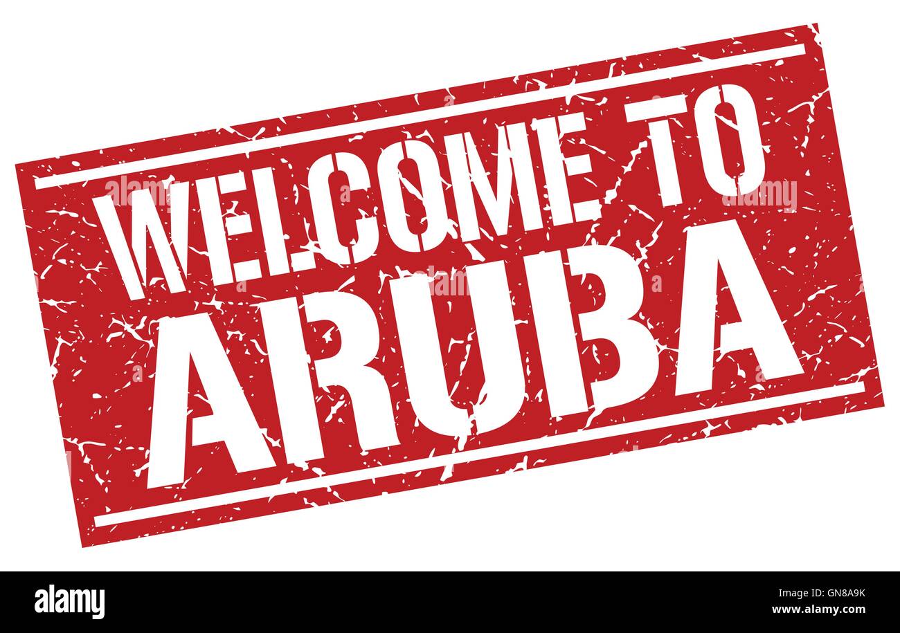 welcome to Aruba stamp Stock Vector Image & Art - Alamy