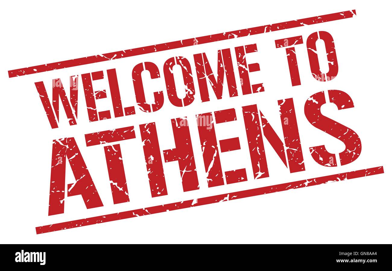 welcome to Athens stamp Stock Vector Image & Art - Alamy