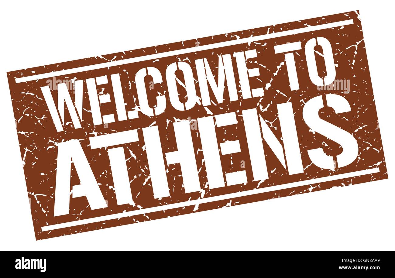 welcome to Athens stamp Stock Vector Image & Art - Alamy