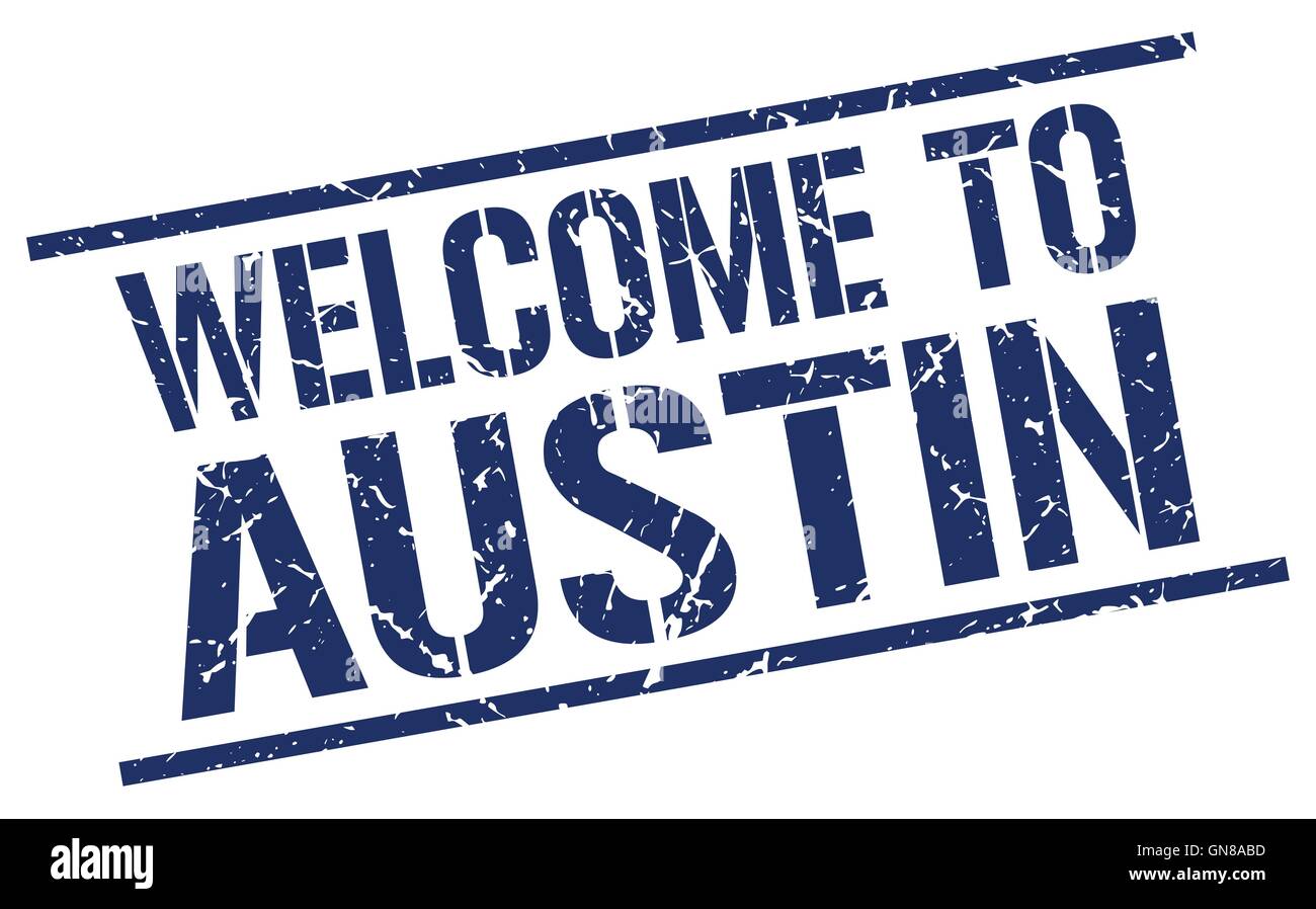 welcome to Austin stamp Stock Vector Image & Art - Alamy