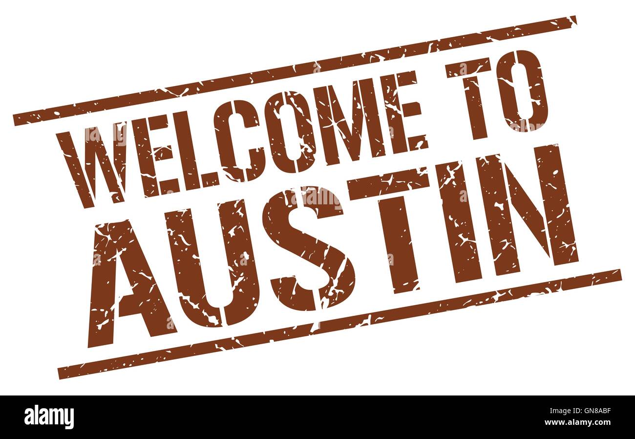 welcome to Austin stamp Stock Vector Image & Art - Alamy