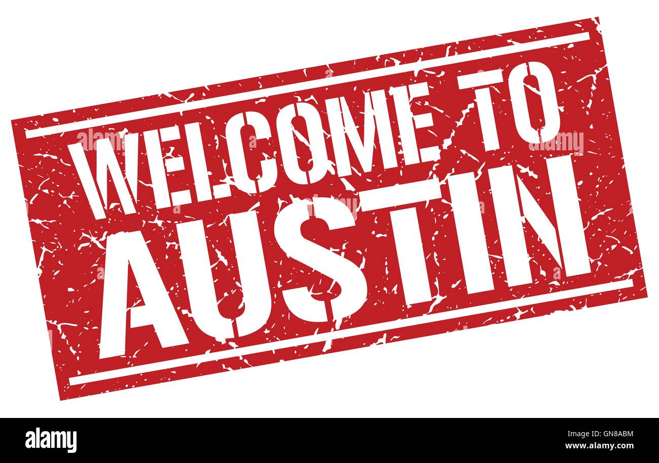 welcome to Austin stamp Stock Vector Image & Art - Alamy