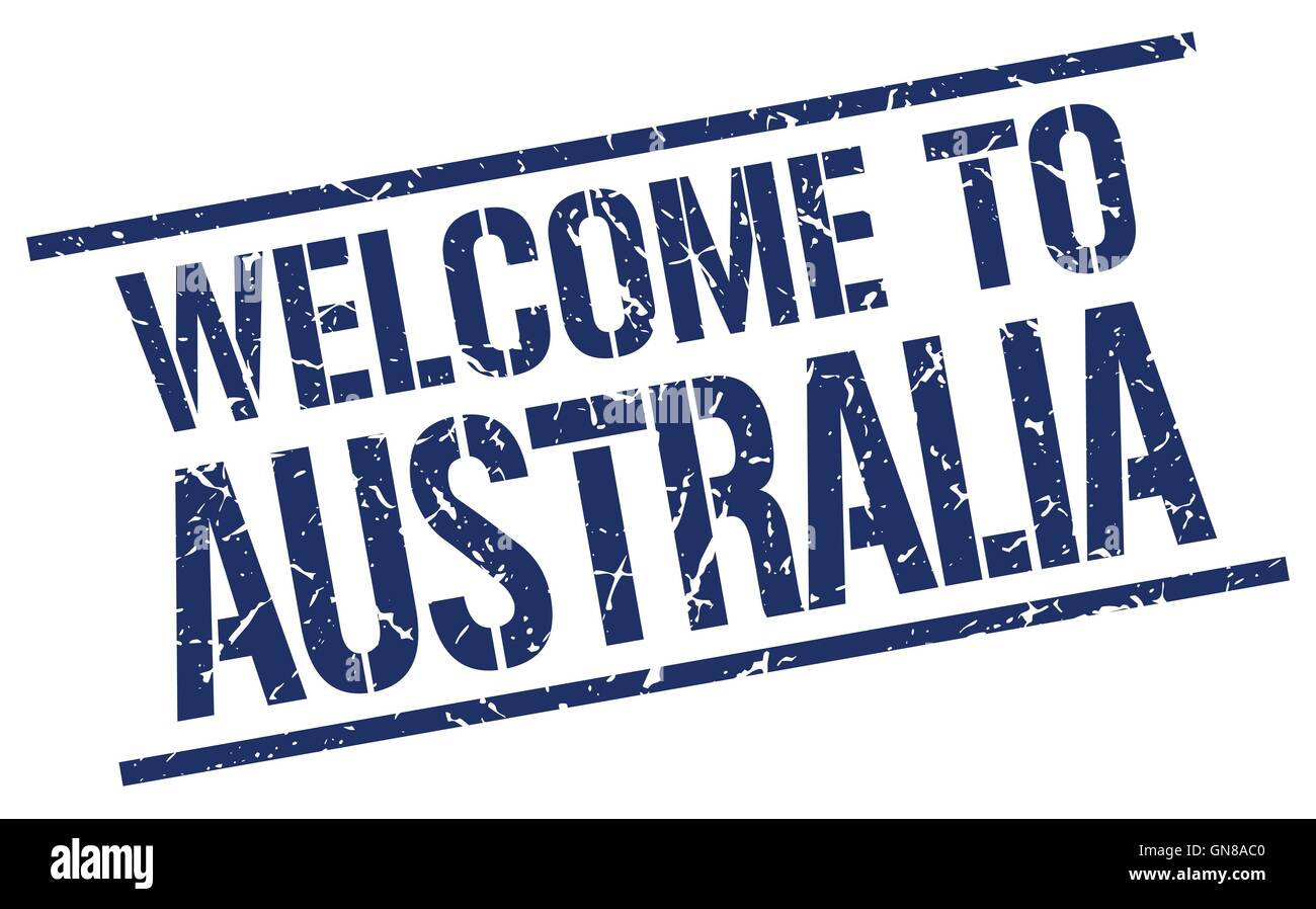 welcome to Australia stamp Stock Vector Image & Art - Alamy