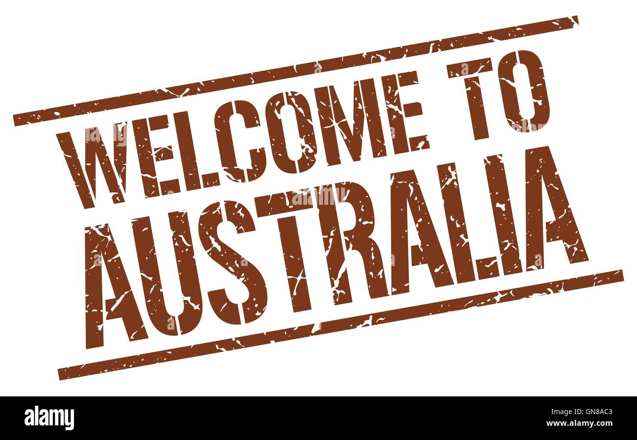 Welcome australia stamp hi-res stock photography and images - Alamy