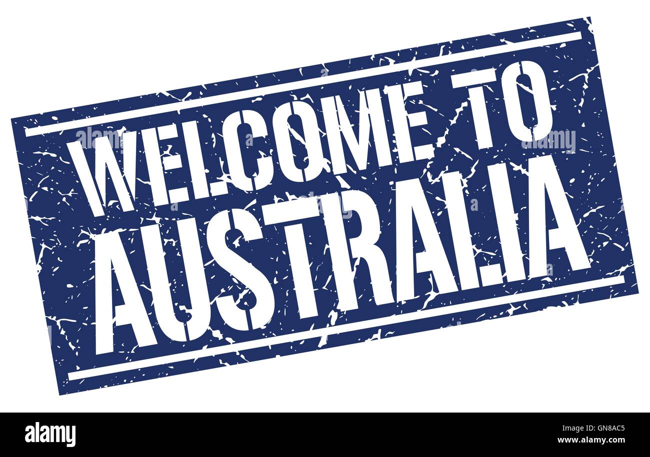 welcome to Australia stamp Stock Vector Image & Art - Alamy