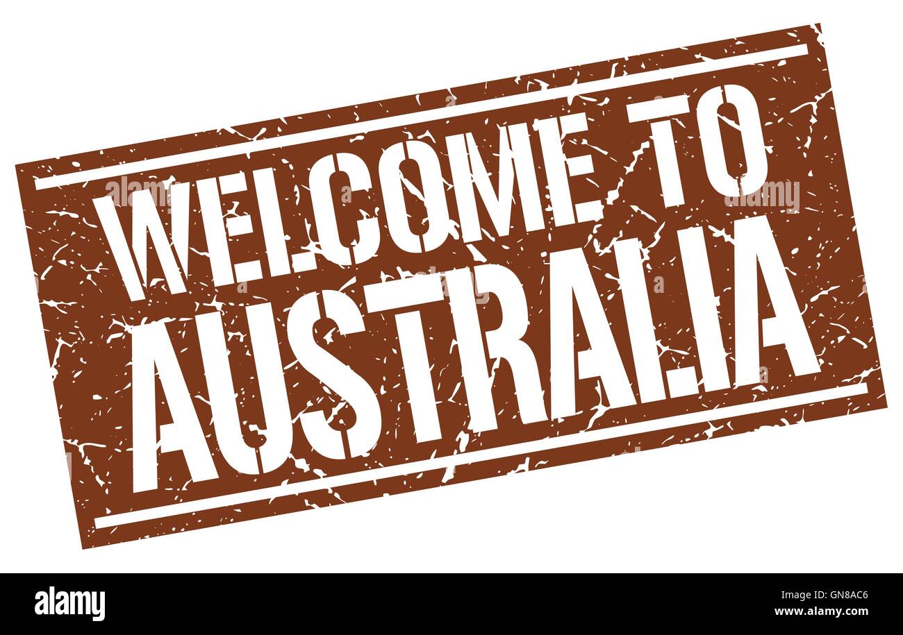 Welcome australia stamp hi-res stock photography and images - Alamy